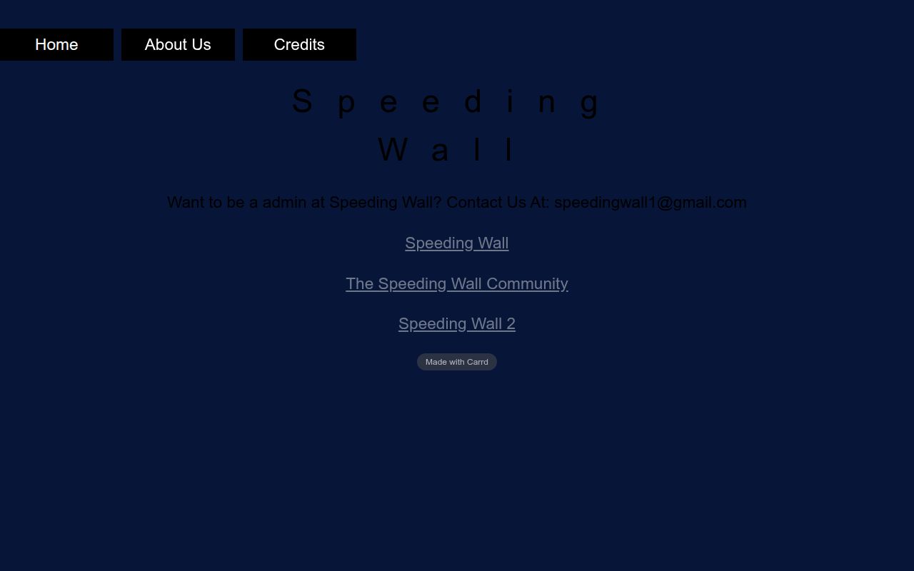 Speeding Wall